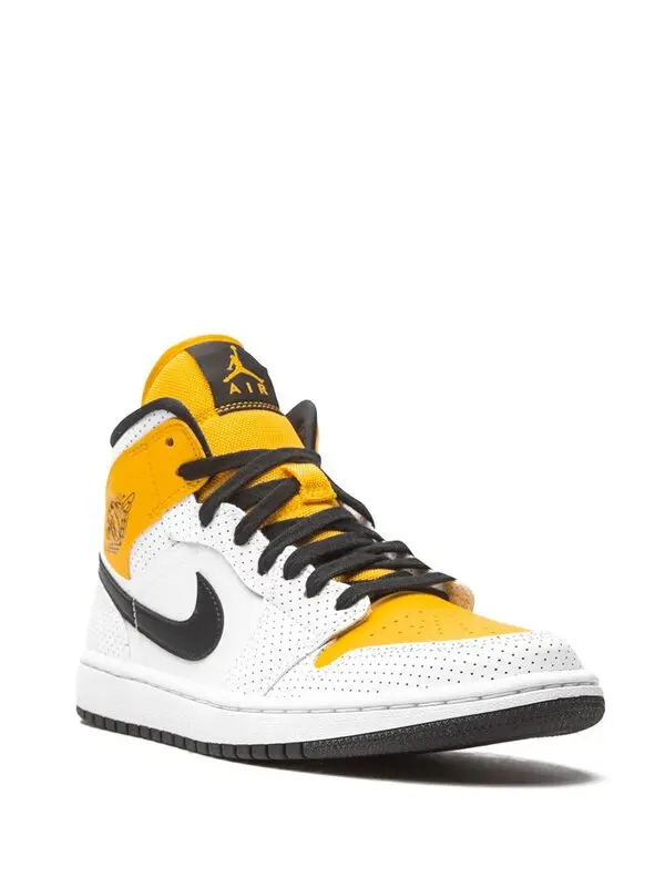 JORDAN Air 1 Mid Perforated Sneakers - White