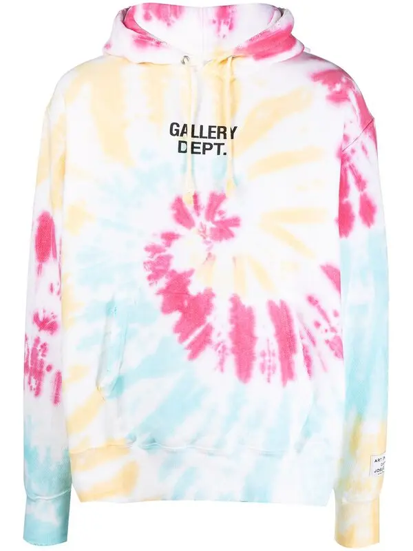 GALLERY DEPT. Tie-dye Print Cotton Hoodie