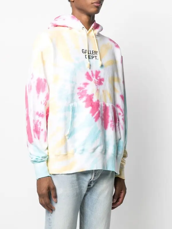 GALLERY DEPT. Tie-dye Print Cotton Hoodie