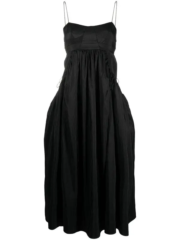knee length dresses for ladies Sequin Capped Sleeve Empire Waist Pleated Evening Dress main image 0