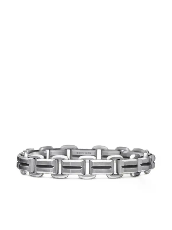 David Yurman Sterling Deco Beveled Link Bracelet - Silver
