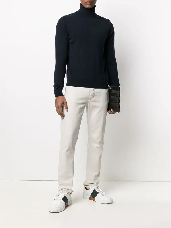 Malo Turtleneck Jumper - Blue