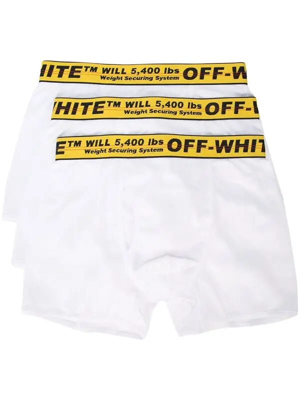 Off-White Three-pack Boxer Briefs - White Yelllow