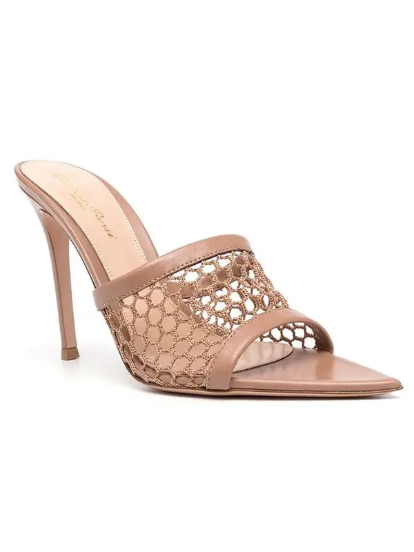 GIANVITO ROSSI Mesh-panel Alisa Mules