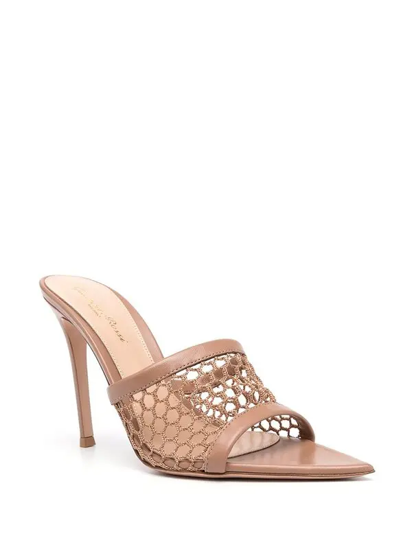 GIANVITO ROSSI Mesh-panel Alisa Mules