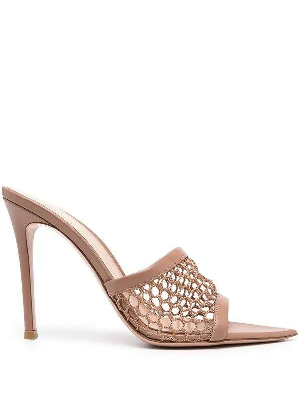 GIANVITO ROSSI Mesh-panel Alisa Mules