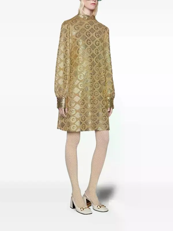 green emerald velvet dress Gucci GG Tweed and Lame Dress main image 0