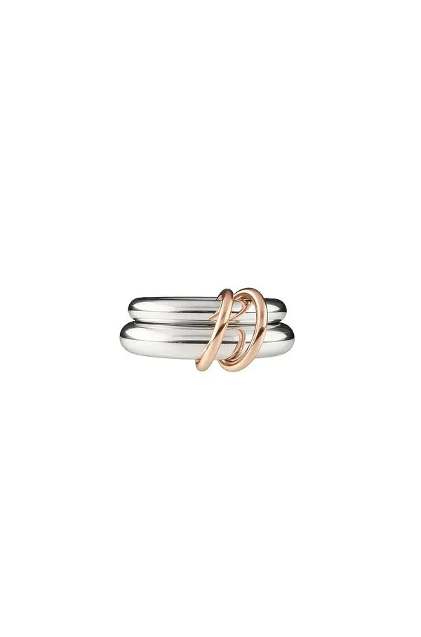 SPINELLI KILCOLLIN Virgo Sg Stacked Ring - Sterling Silver & 18k Rose Gold