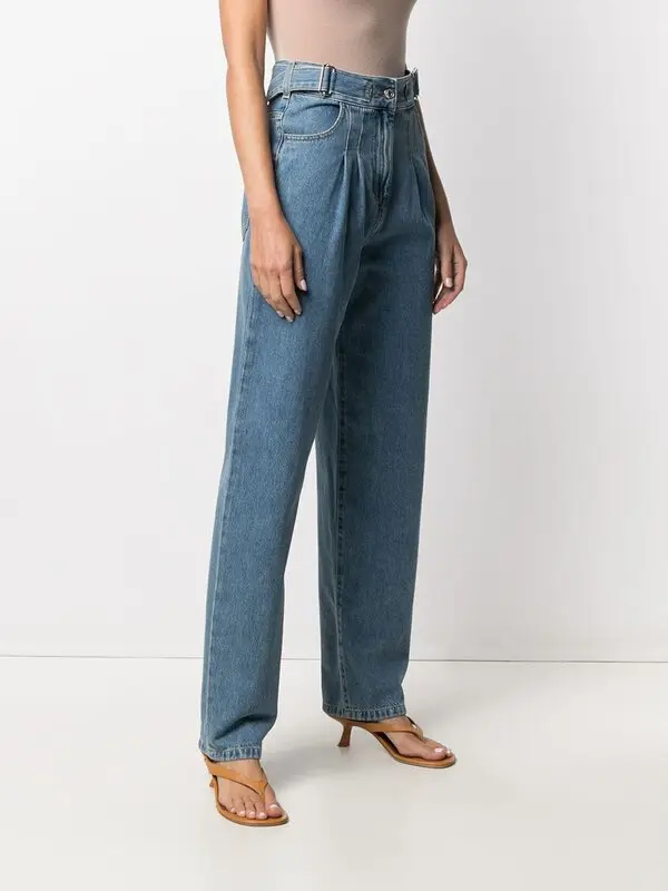 MSGM Straight-leg Jeans With Pleat Detailing