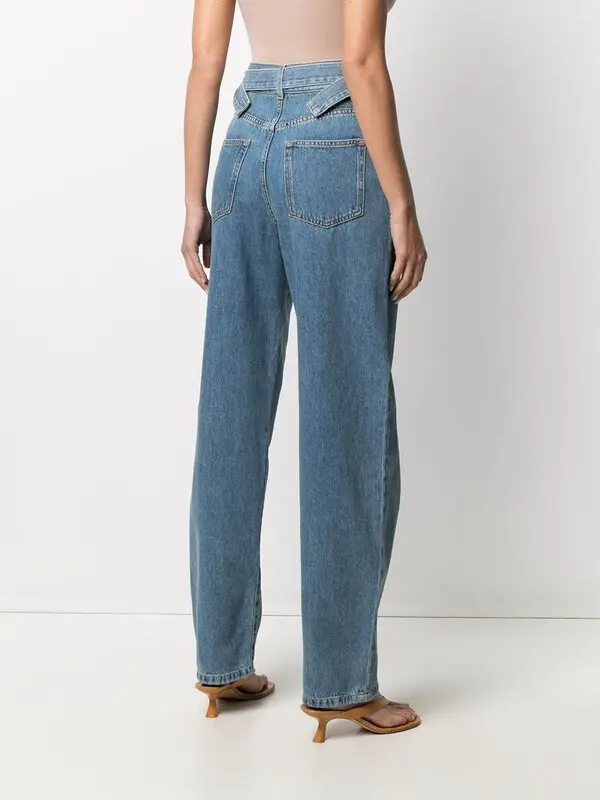 MSGM Straight-leg Jeans With Pleat Detailing