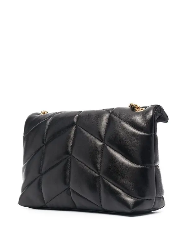 Saint Laurent Lou Lou Puffer Crossbody Bag - Black