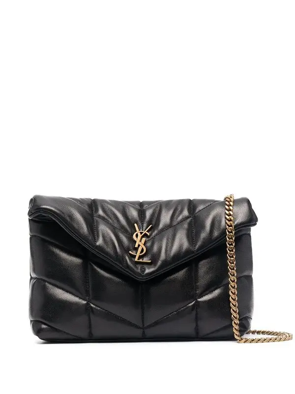 Saint Laurent Lou Lou Puffer Crossbody Bag - Black
