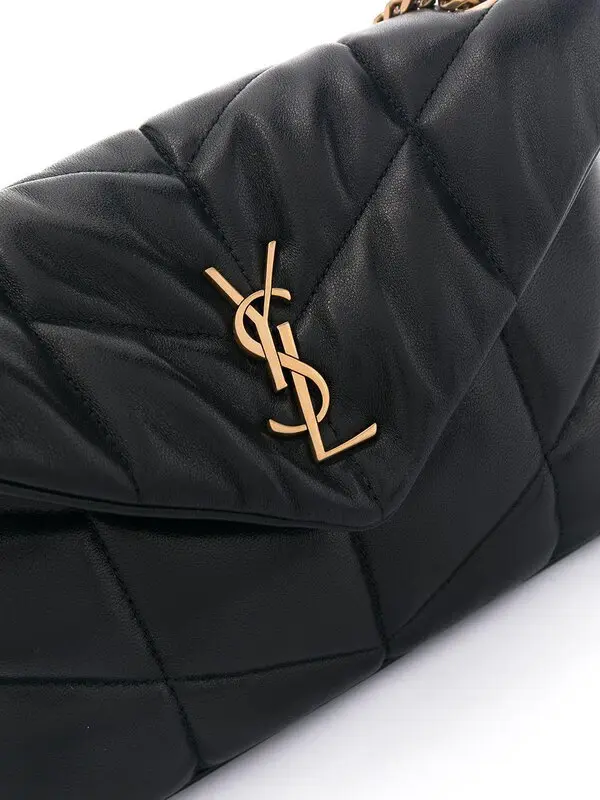 Saint Laurent Lou Lou Puffer Crossbody Bag - Black