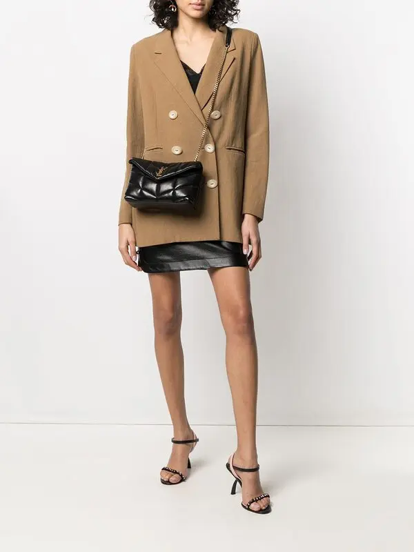 Saint Laurent Lou Lou Puffer Crossbody Bag - Black
