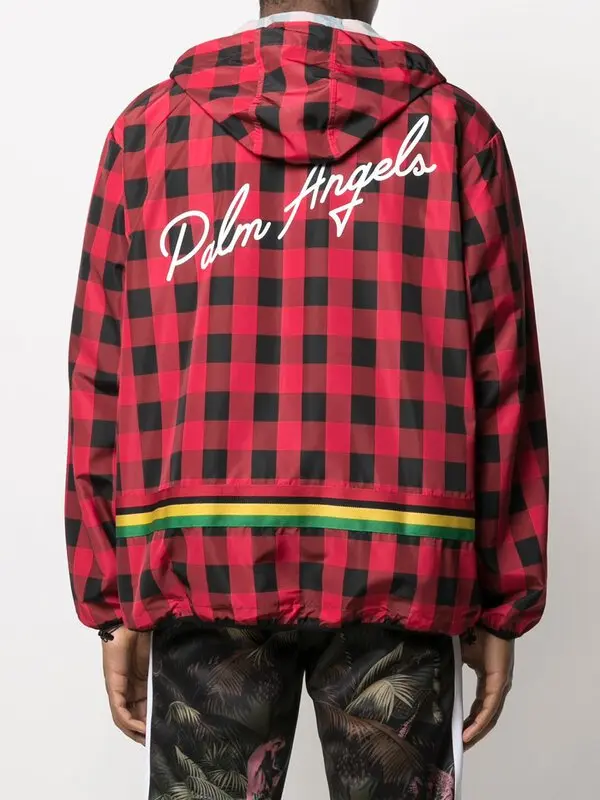 Palm Angels Check-print Hooded Jacket