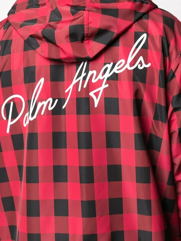 Palm Angels Check-print Hooded Jacket