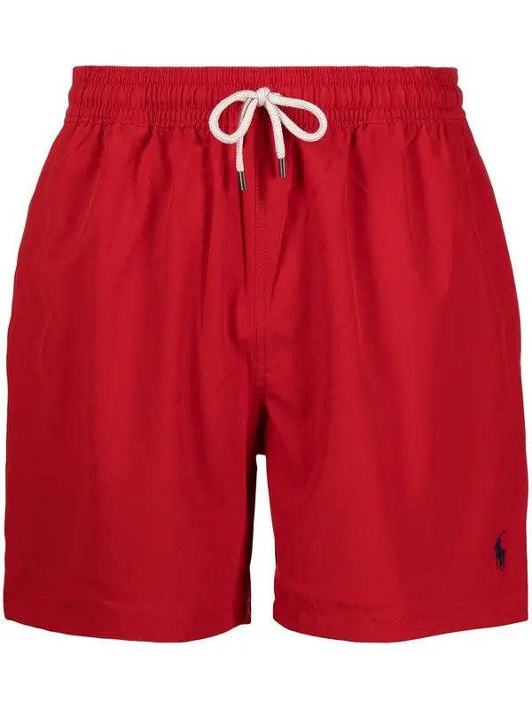 Polo Ralph Lauren Logo-embroidered Swim Shorts - Red