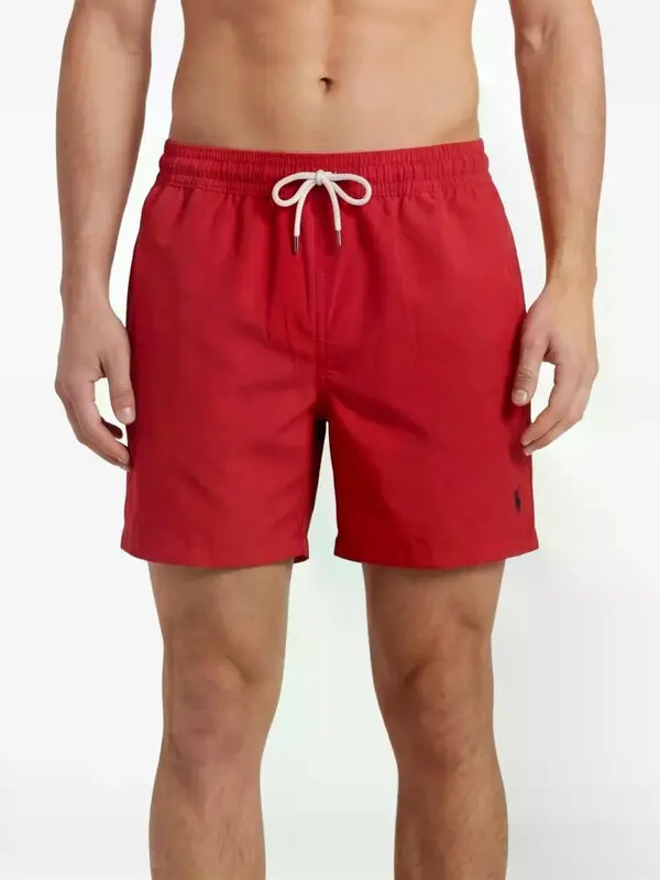 Polo Ralph Lauren Logo-embroidered Swim Shorts - Red