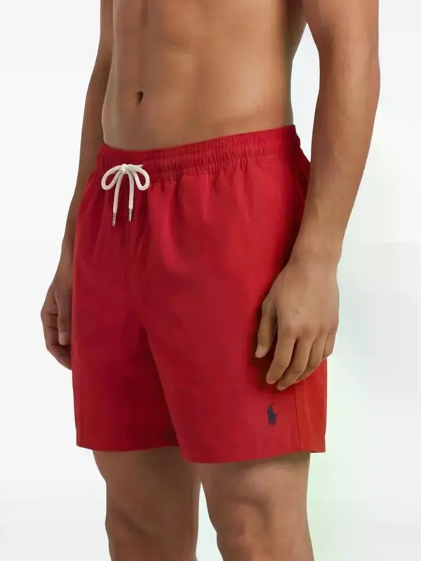 Polo Ralph Lauren Logo-embroidered Swim Shorts - Red
