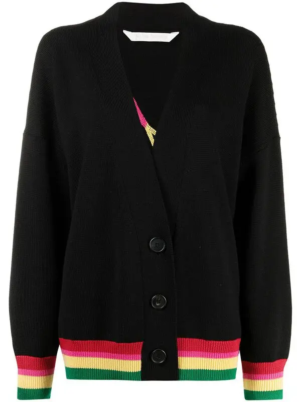 Palm Angels Miami Logo V-neck Cardigan