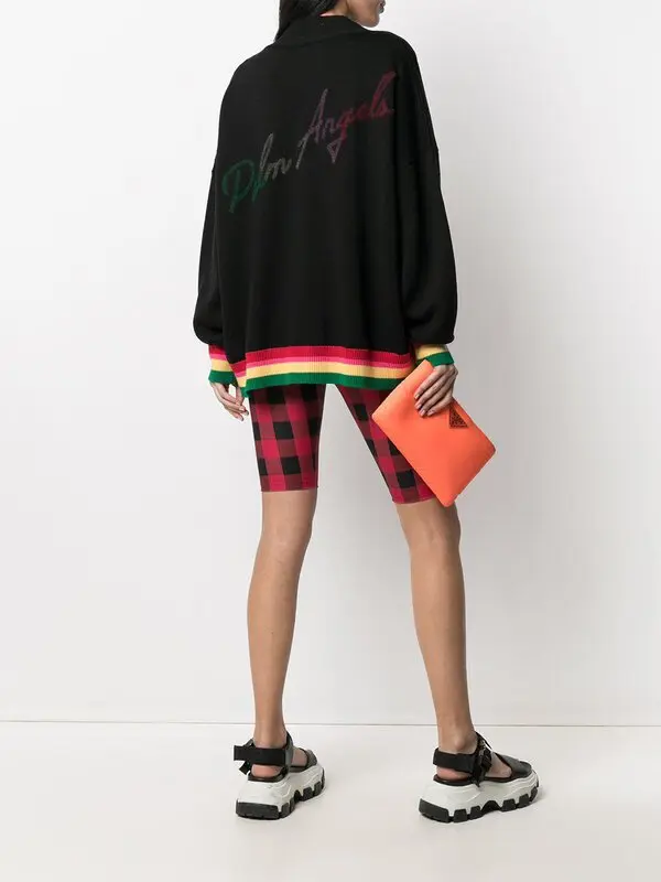 Palm Angels Miami Logo V-neck Cardigan
