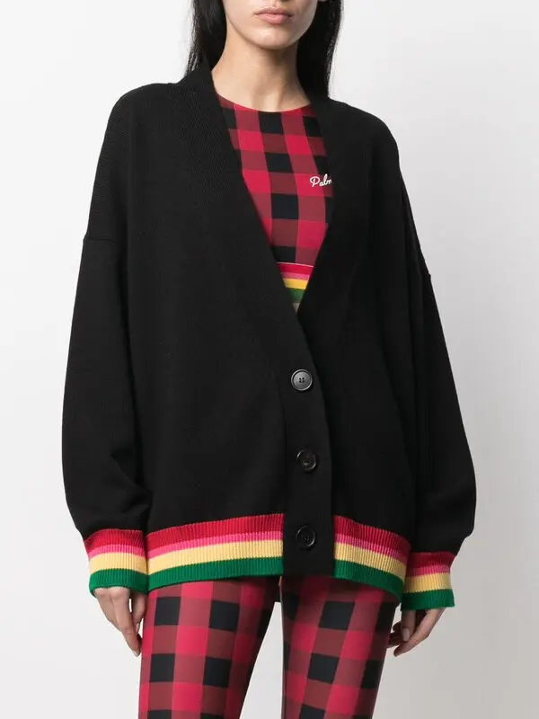 Palm Angels Miami Logo V-neck Cardigan