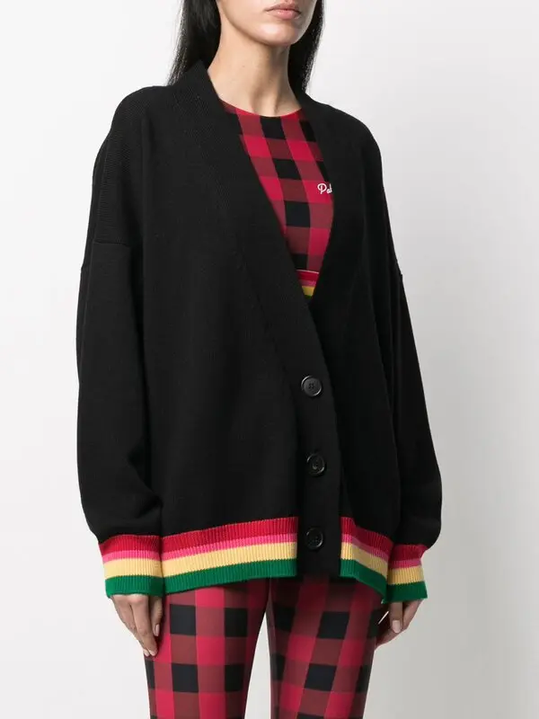 Palm Angels Miami Logo V-neck Cardigan