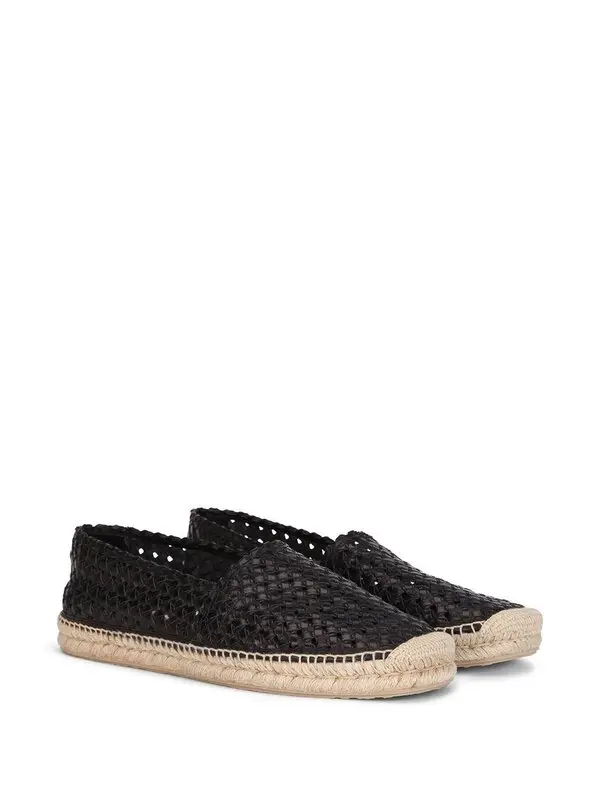 Dolce & Gabbana Woven Leather Espadrilles