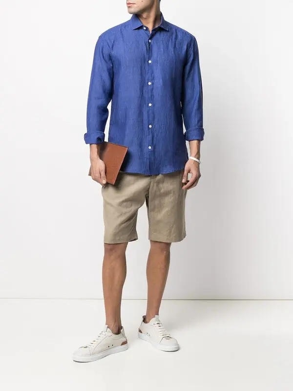 Frescobol Carioca Classic Linen Shirt - Blue