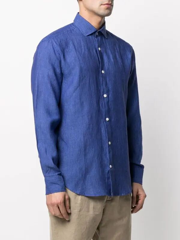 Frescobol Carioca Classic Linen Shirt - Blue