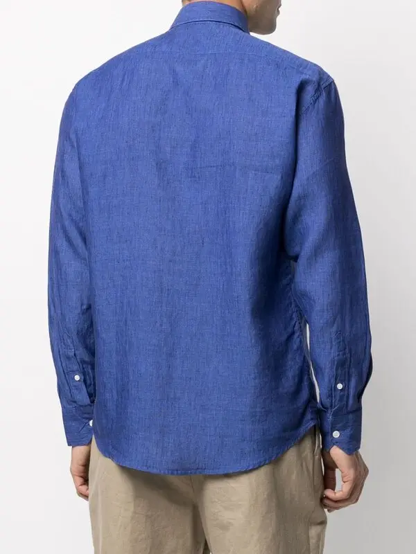 Frescobol Carioca Classic Linen Shirt - Blue
