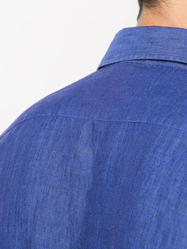 Frescobol Carioca Classic Linen Shirt - Blue