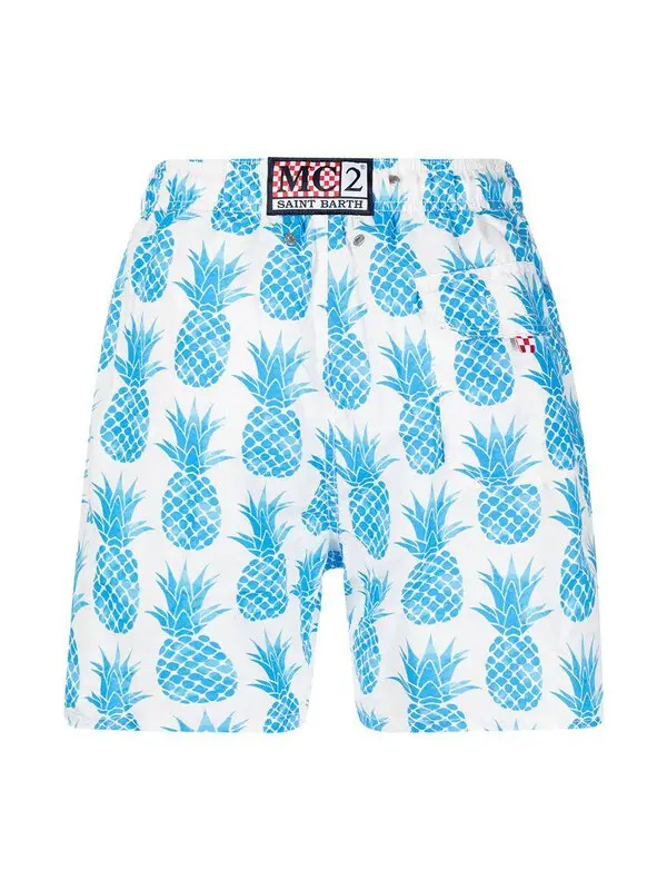 MC2 SAINT BARTH Pineapple-print Swim Shorts