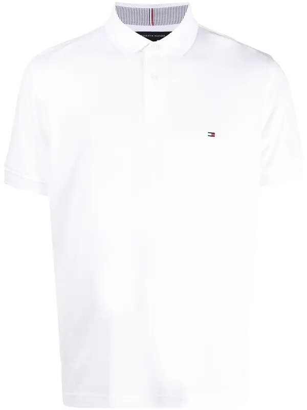 Tommy Hilfiger Logo-patch Polo Shirt - White