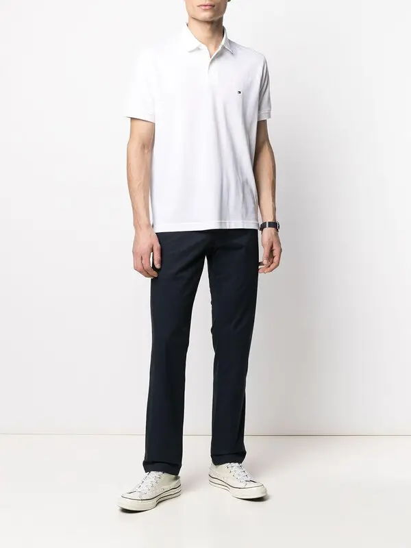 Tommy Hilfiger Logo-patch Polo Shirt - White