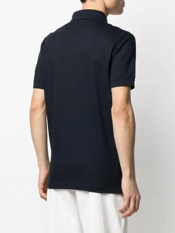 Tommy Hilfiger Logo-patch Polon Shirt - Blue