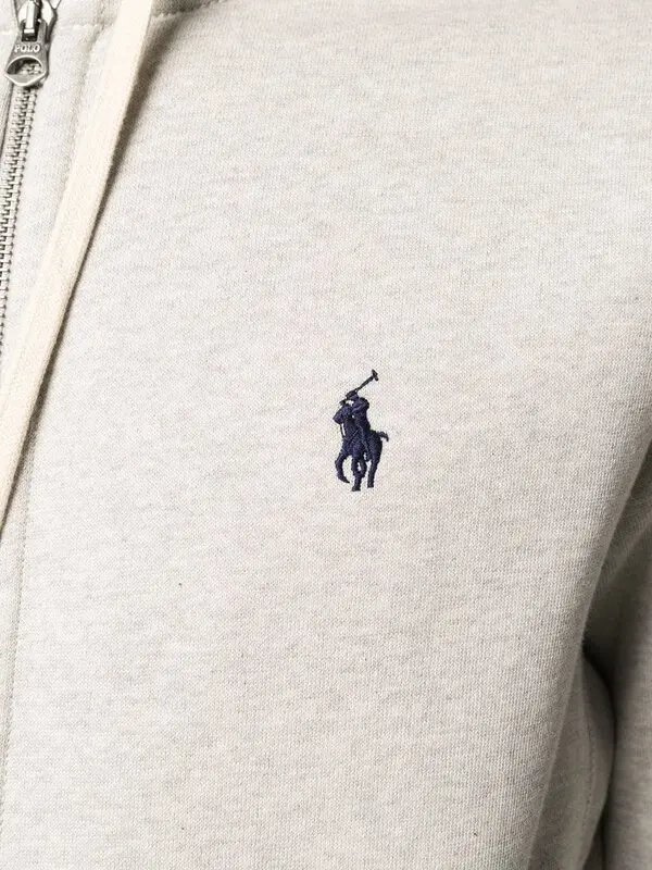 Polo Ralph Lauren Polo Pony Embroidery Zip-up Hoodie - Grey