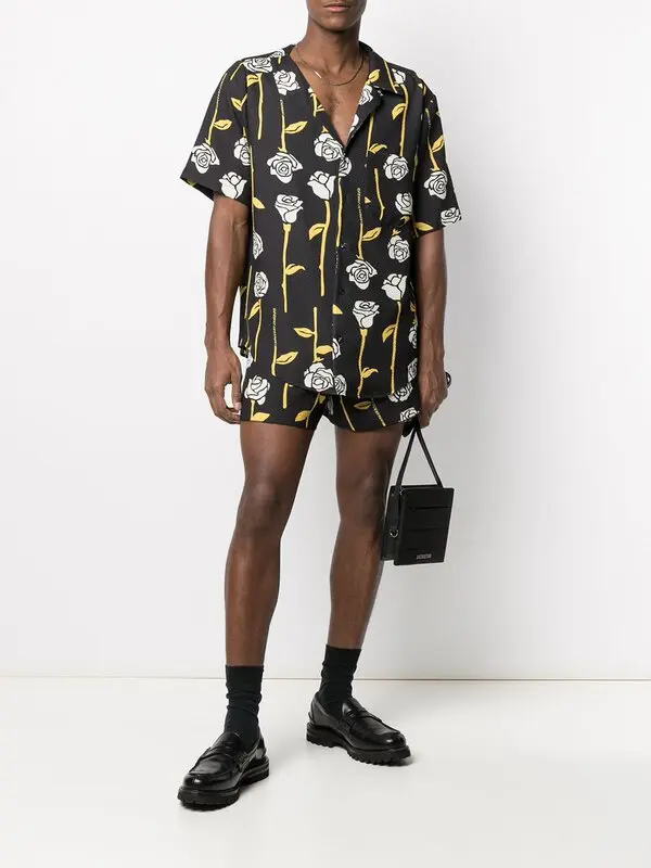 Opening Ceremony Rose-print Elasticated Shorts
