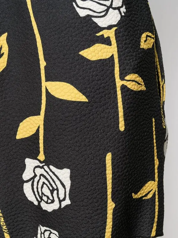 Opening Ceremony Rose-print Elasticated Shorts
