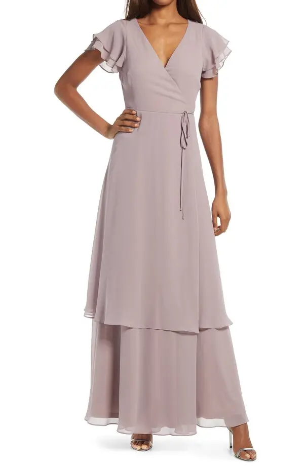 lulus grey bridesmaid dress Straps Dark Green Long Bridesmaid Dress with Criss Cross Back-Pgmdress US10 / Blush Pink main image 0