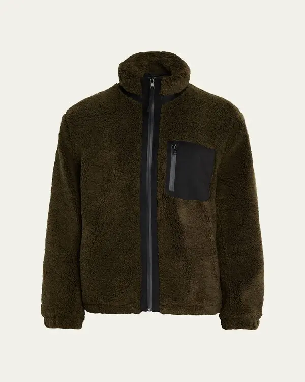 Vince Faux Sherpa Zip-up Jacket