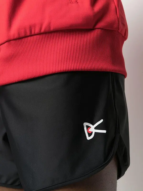 DISTRICT VISION Logo-print Track Shorts