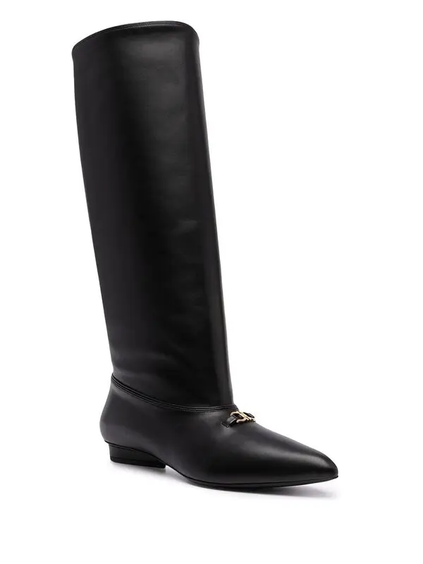 FERRAGAMO Gancini Knee-high Boots