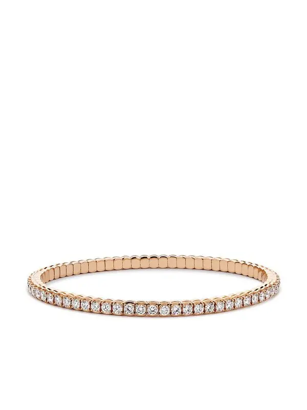 PRAGNELL 18kt Rose Gold Expandible Diamond Bracelet - Pink
