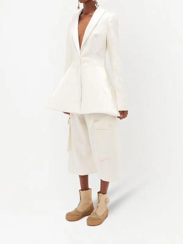 JW Anderson Cropped Floral Cargo Trousers