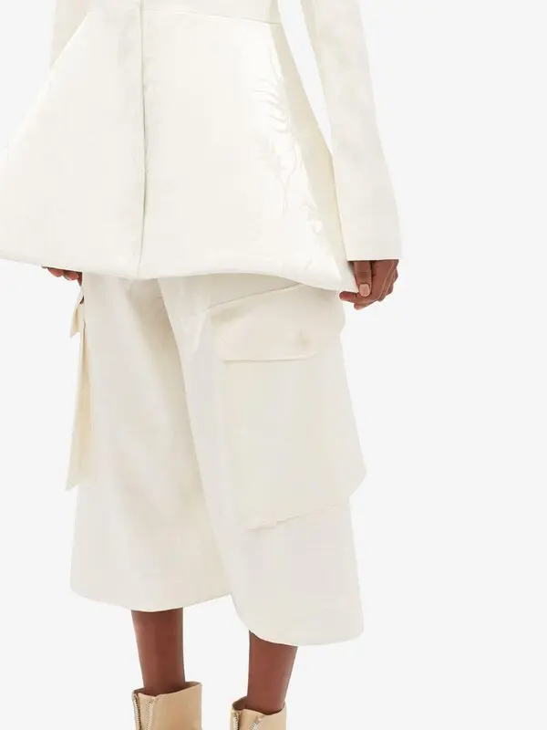 JW Anderson Cropped Floral Cargo Trousers