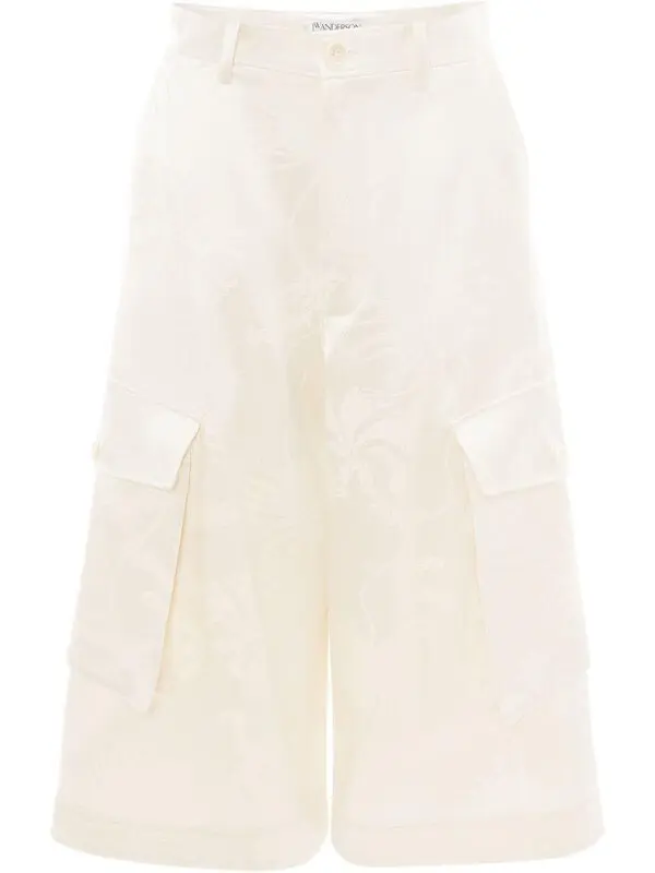 JW Anderson Cropped Floral Cargo Trousers