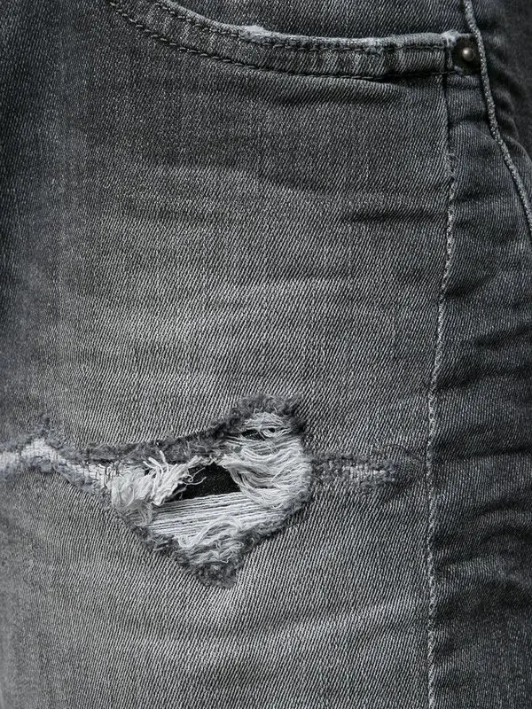 DIESEL® Cropped Distressed Boyfriend Jeans