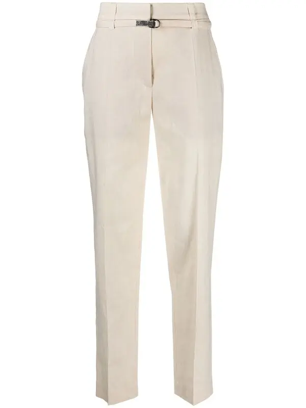 Brunello Cucinelli Cropped High-waisted Trousers