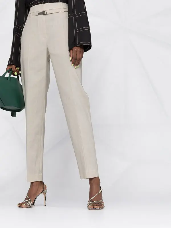 Brunello Cucinelli Cropped High-waisted Trousers